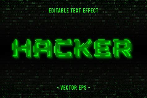 Premium Vector Hacker Editable Text Effect