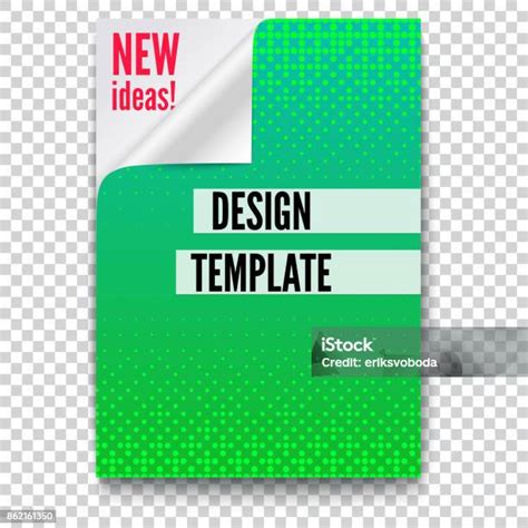 창의적인 아이디어와 투명 한 배경에 곡선된 코너 종이 포스터 A4 크기 브로슈어 전단지 디자인 레이아웃 템플릿 접힌된 모서리 3d 일러스트와 종이의 시트 0명에 대한 스톡