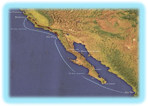 Mapa De La Expedición De Gaspar De Portola