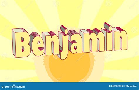 Benjamin Name Arabic Calligraphy Logo Translation `benjamin` Vector