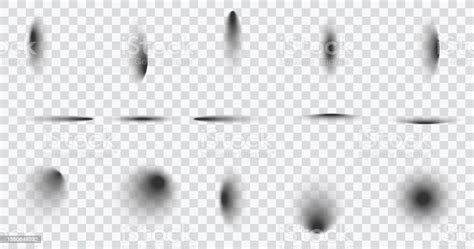 사실적인 둥근 그림자 와 그림자 효과의 집합입니다 투명한 배경에서 격리된 벡터 그림자 3차원 형태에 대한 스톡 벡터 아트 및 기타 이미지 3차원 형태 가장자리 그늘