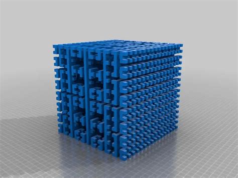 3d Printer Files 3mf File Self Intersecting Hilbert Curve Cube Creality Cloud
