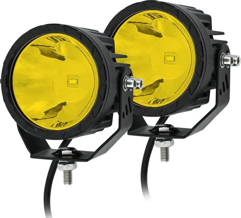 Stdysun Led Round Yellow Offroad Driving Fog Lights 2pcs 3