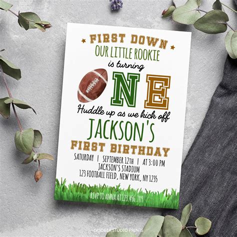 Football Birthday Invitations