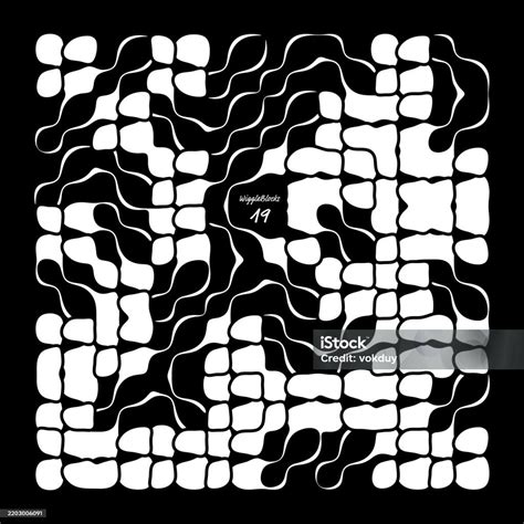 Wiggle Blocks Series Positive Pattern 19 Stock Illustration Download Image Now Abstract Art