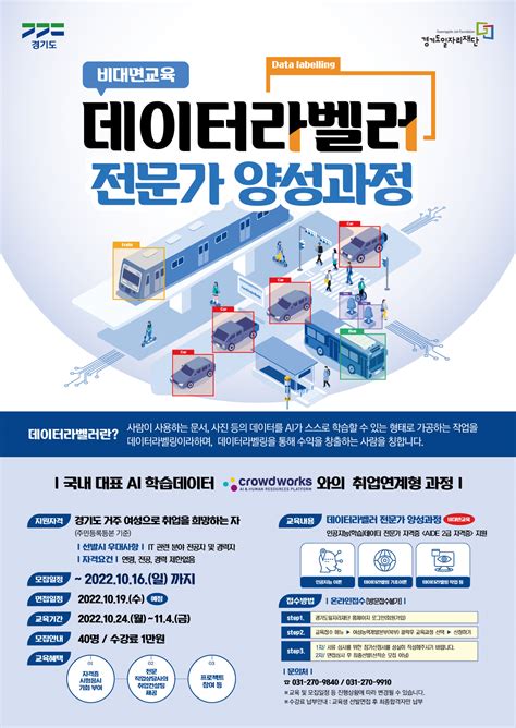 경기도일자리재단 일반공지 교육생 모집 데이터라벨러 전문가 양성과정비대면
