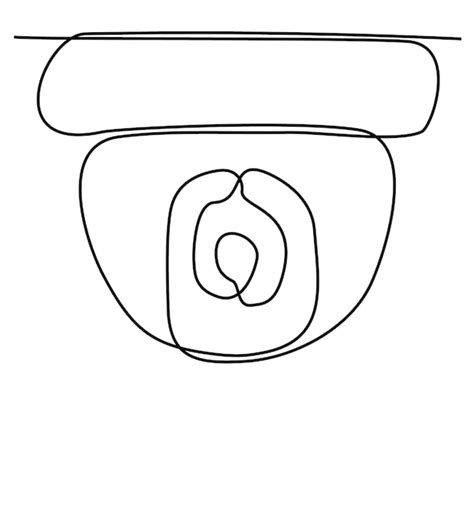 Premium Vector Continuous Line Drawing Of Cctv