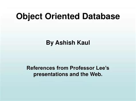 ppt object oriented database powerpoint presentation free download