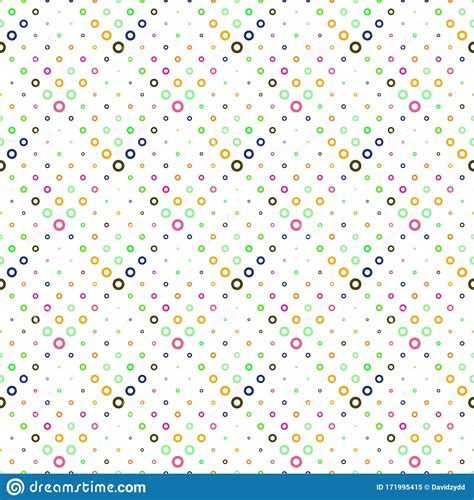 Geometrical Colorful Seamless Ring Pattern Background Design Stock Vector Illustration Of