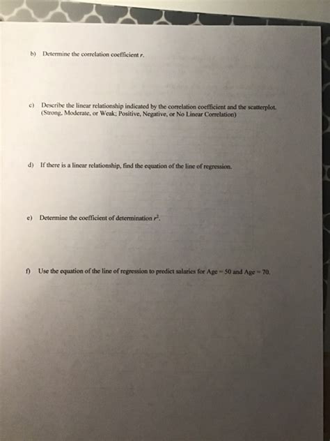 Solved Paper Assignment Correlation And Regression Please Chegg