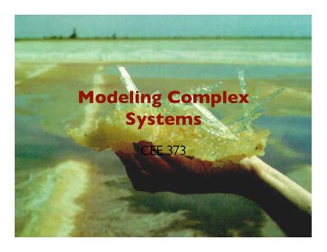 Complex Modelling Pdf Which Talks About Complex Modeling Ppt