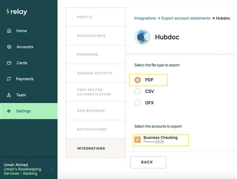 Exporting Your Account Statements To Hubdoc Receipt Bank And More