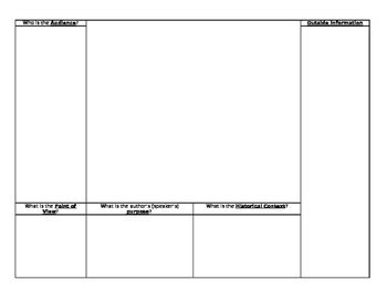Document Analysis Template By Teach High Babe History TPT