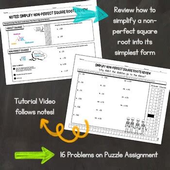Simplify Non Perfect Square Roots Review Lesson Geometry Curriculum