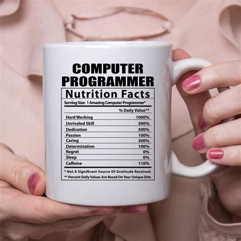 Funny Computer Programmer Nutritional Facts White Coffee Mug 11oz Etsy
