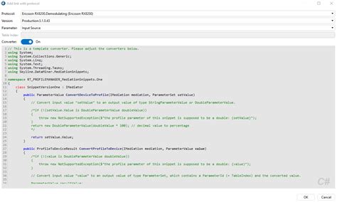 Profile Parameter Where Are The Converter Scripts Saved Dataminer Dojo