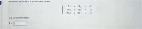 solved determine all values of k ﻿for which the