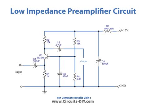 Low Impedance Input Preamplifier Microphone Speaker