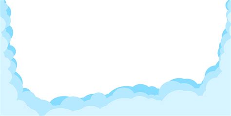 구름이 있는 템플릿 테두리입니다 흰색 반원형 구름의 모양입니다 심플한 종이 컷아웃 디자인 디자인을 위한 벡터 일러스트레이션 0명에 대한 스톡 벡터 아트 및 기타 이미지