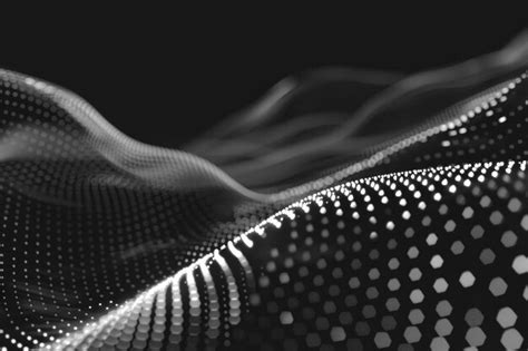 Abstract Digital Technology Background With Futuristic Wave Patterns