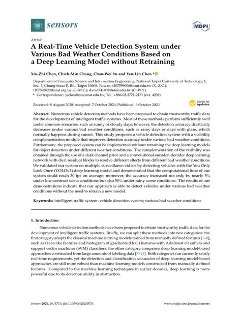 A Real Time Vehicle Detection System Under Various Pdf Deep Learning Machine Learning