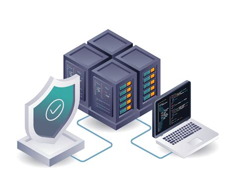 Central Server Database Security Programming 47546234 Vector Art At