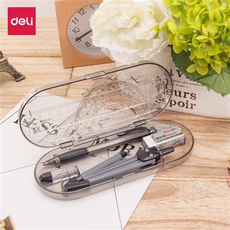 8pcs Portable School Math Geometry Set Protractor Grandado