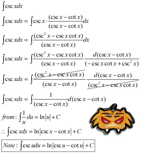 Integral Cscx Mrcalcal Calcool