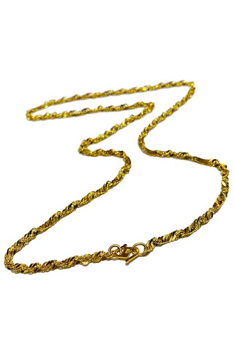 Litz Litz 916 22k Emas Rantai Leher 水波项链 Nx N0002 40cm 5 25g