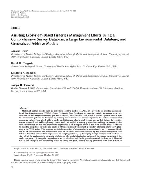 Pdf Assisting Ecosystem Based Fisheries Management Efforts Using A