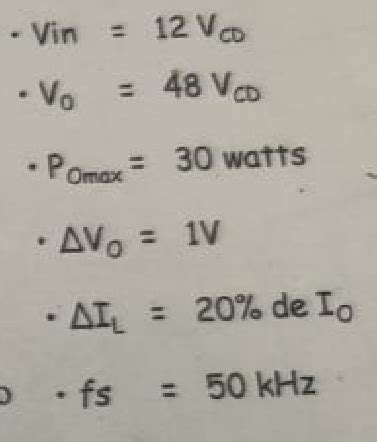 Solved For The Boost Converter Consider The Design Chegg