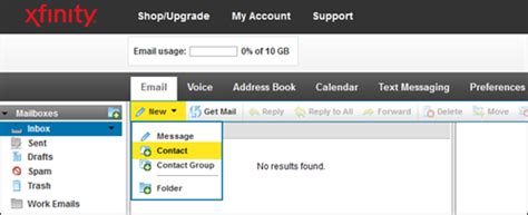 Advanced XFINITY Connect Email Features
