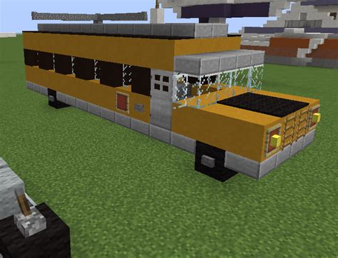 American School Bus Blueprints For Minecraft Houses Castles Towers
