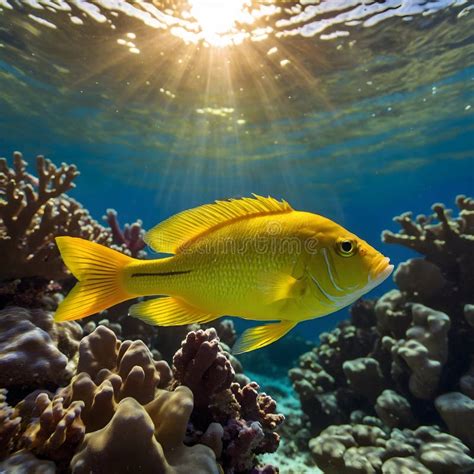 Undercurrent Serenade The Golden Basslet In Dance Stock Image Image