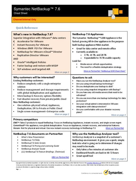 netbackup 7 6 cheat sheet pdf backup v mware
