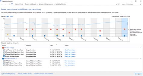 Troubleshooting In Windows Using Reliability Monitor