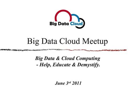 Optimizing Bursty Hadoop On Aws Big Data Cloud June 3rd Meetup Ppt