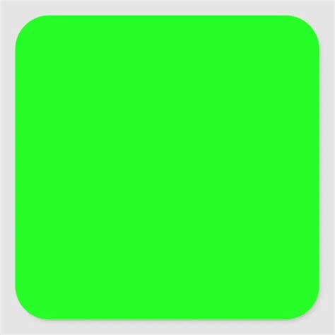 Solid Color Lime Green Blank Square Sticker Zazzle Free Green