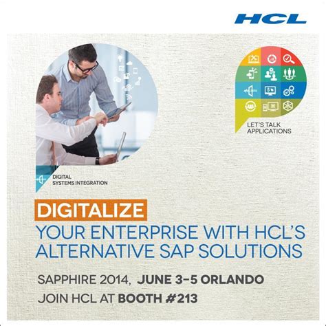Hcltech On Linkedin Hcl To Demonstrate Innovative Sap Solutions At Sapphire 2014 Schedule A…