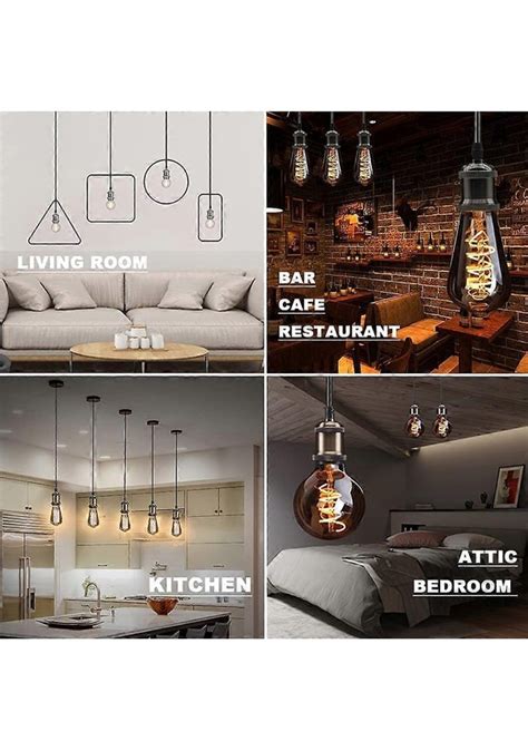 E27 Soket Vintage Edison Lamba Tutucu Tabanı 4 Tavan Tabanı Lamba Tabanı Retro Lamba Tabanı