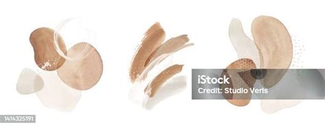 추상 텍스처 배열 디지털 인쇄 미리 만들어진 컴포지션 디자인 세트 테라코타 홍당무 핑크 아이보리 베이지 복숭아 수채화 일러스트