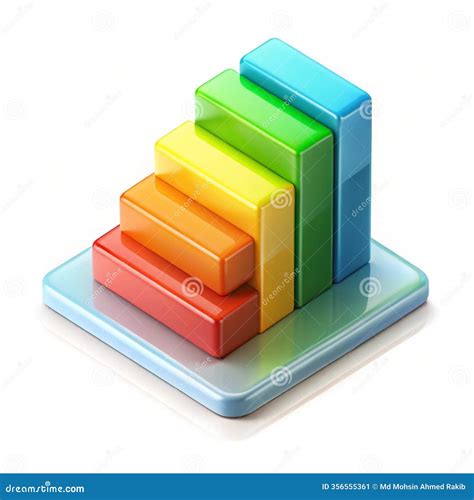 Layer Chart 3d Icon Isolated On White Background Stock Illustration