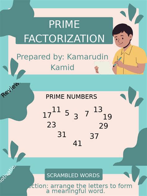 Prime Factorization By Kamid Pdf Factorization Prime Number