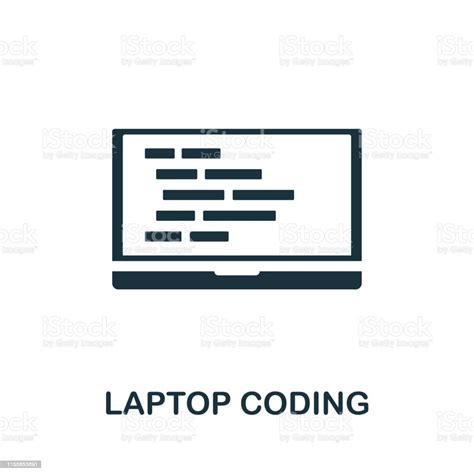 Laptop Coding Icon Creative Element Design From Programmer Icons