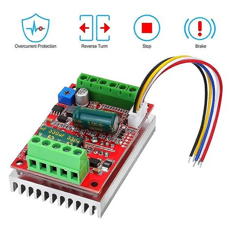 Dc 6 60v 400w Bldc Three Phase Brushless Motor Controller Pwm 12v 24v 48v With Forward Reverse