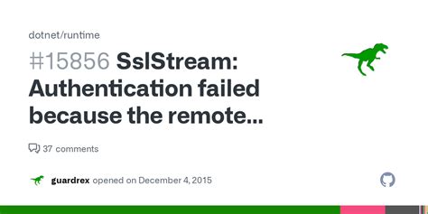 Sslstream Authentication Failed Because The Remote Party Has Closed The Transport Stream