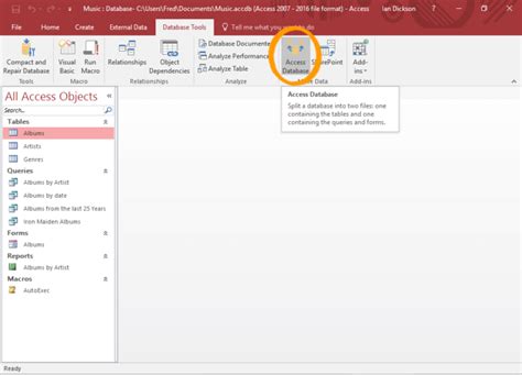 How To Split Access Database Into Front End Back End Databases