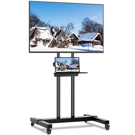 Rtvr Rolling Mobile Tv Stand On Wheels For 32 85 Inch Flat Screens