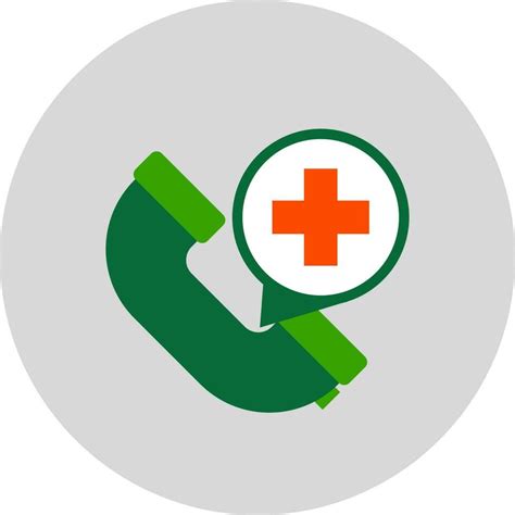 Emergency Phone Call Icon In Green And Red Color 24243371 Vector Art