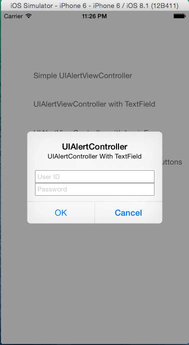 Uialertcontroller Ios Using Swift Source Freeze